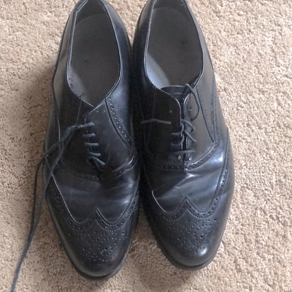 Dexter | Shoes | Black Leather Dexter Wingtip Mens 95 Dress Shoes With ...